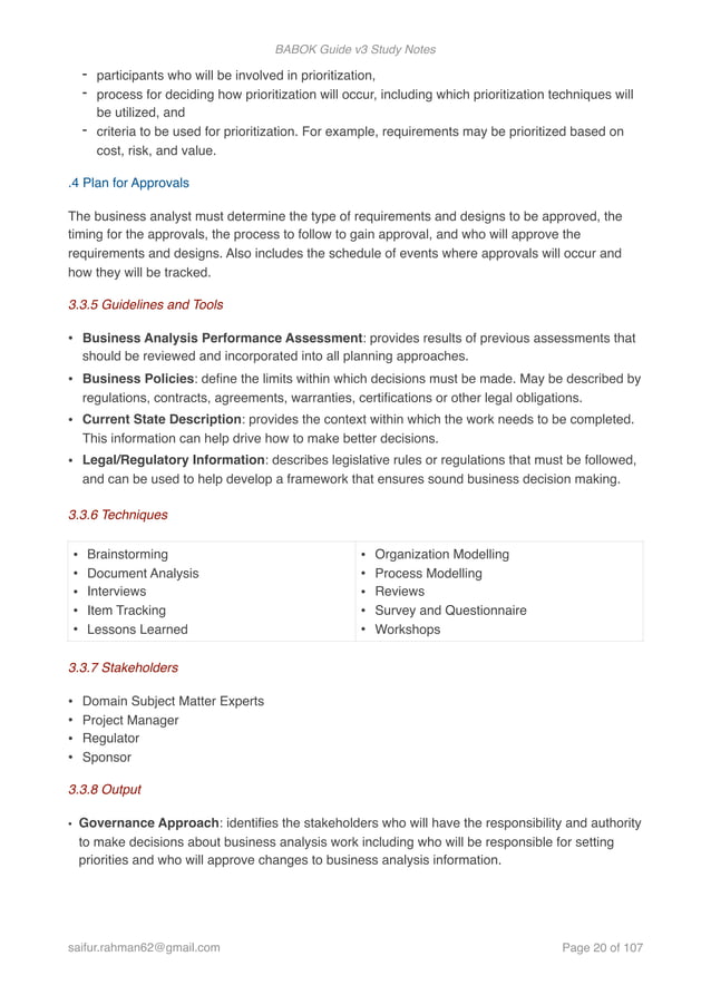 CBAP BABOK v3 notes | PDF | Business Administration | Business