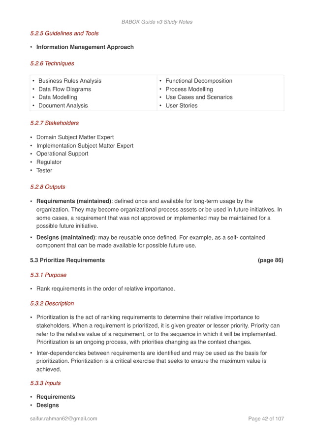 CBAP BABOK v3 notes | PDF | Business Administration | Business