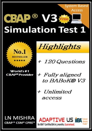 FREE CBAP v3 Simulation Question test-set 01 | PDF
