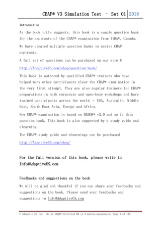 FREE CBAP v3 Simulation Question test-set 01 | PDF