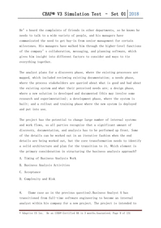 FREE CBAP v3 Simulation Question test-set 01 | PDF