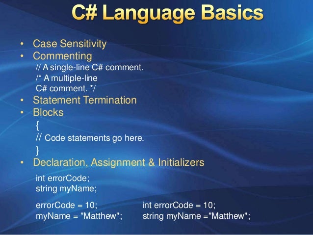 C# basics