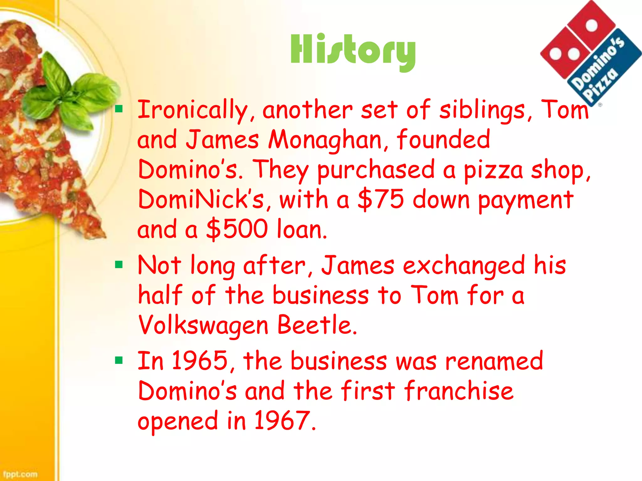 A Comparative Study on Pizza Hut and Domino's; An innovative Health ...