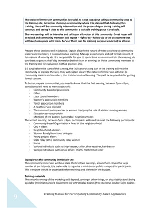 Community Based approaches training manual 2017 | PDF