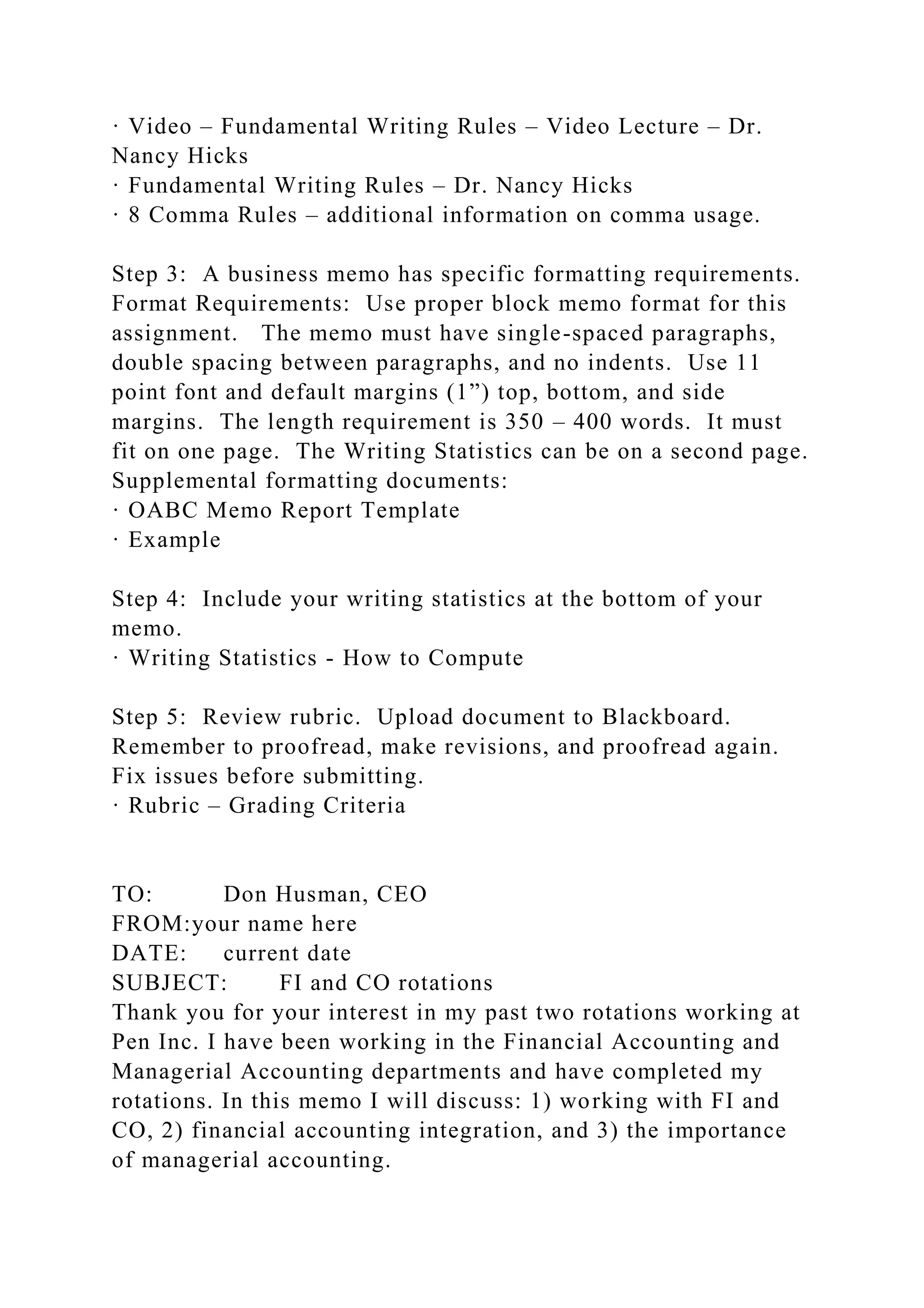 CBA Writing Rubric (with comments)Performance DimensionsExce.docx ...