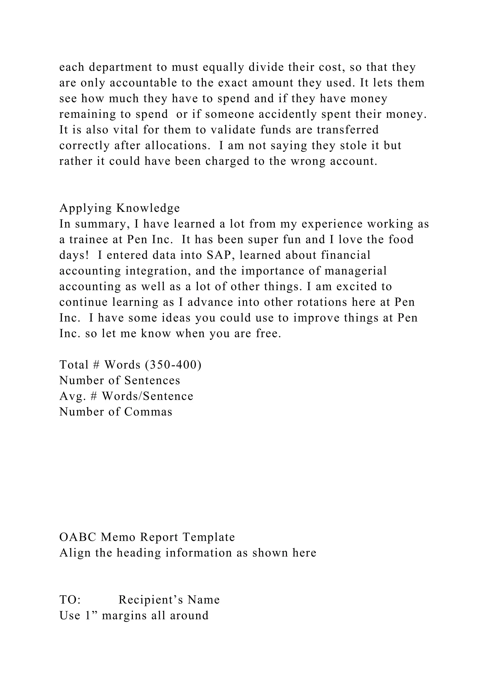 CBA Writing Rubric (with comments)Performance DimensionsExce.docx ...