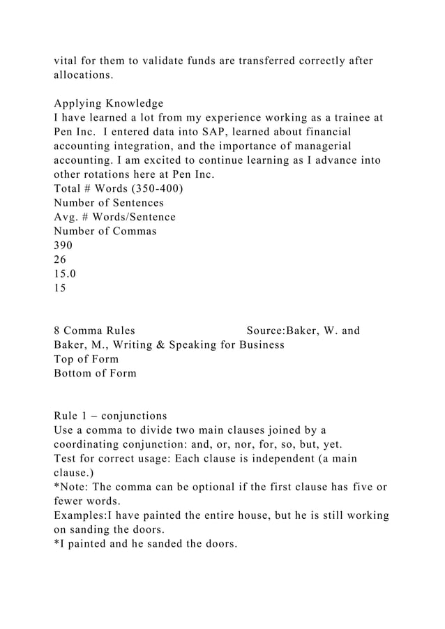 CBA Writing Rubric (with comments)Performance DimensionsExce.docx ...