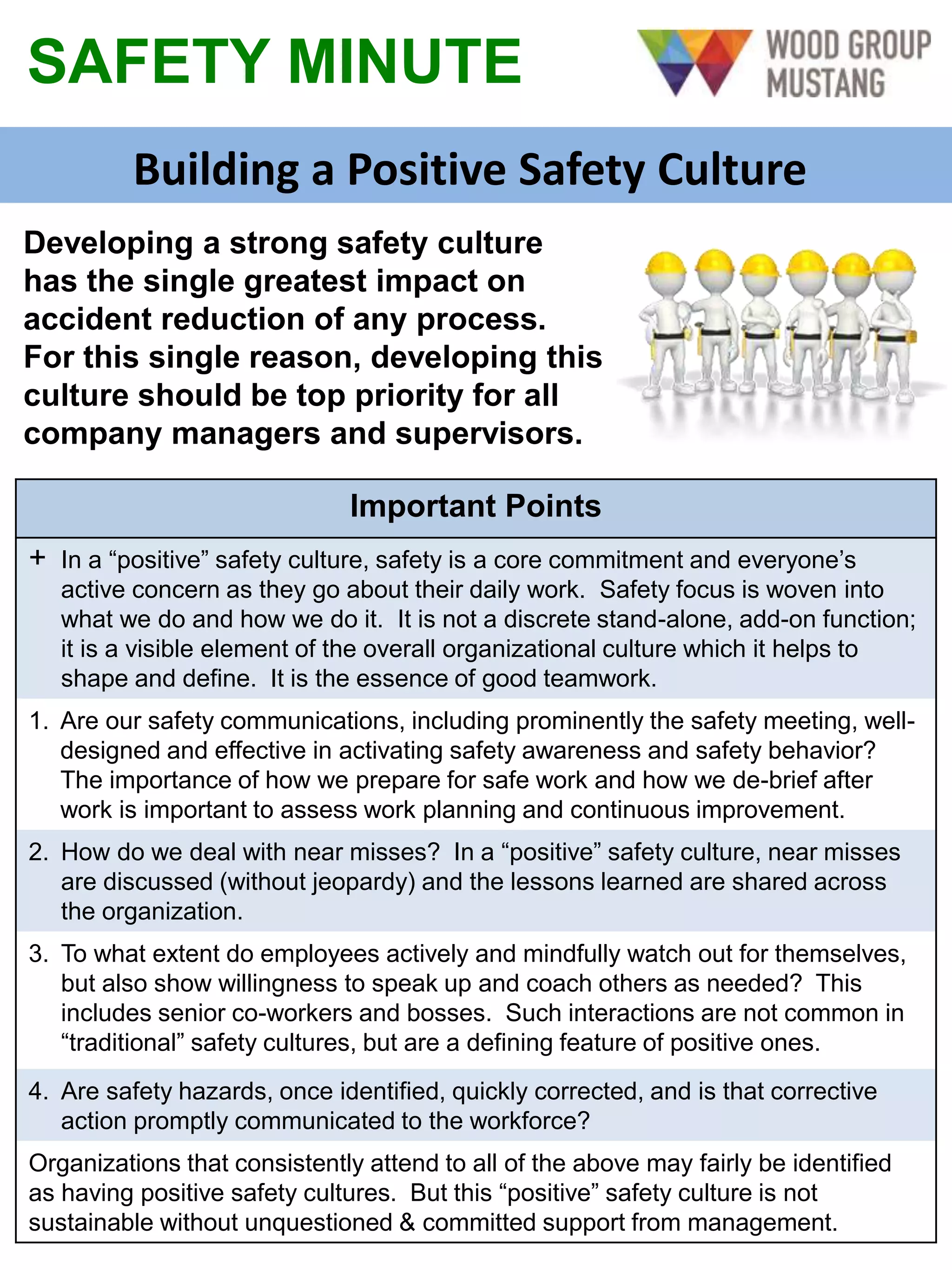 Building a Positive Safety Culture | PPTX