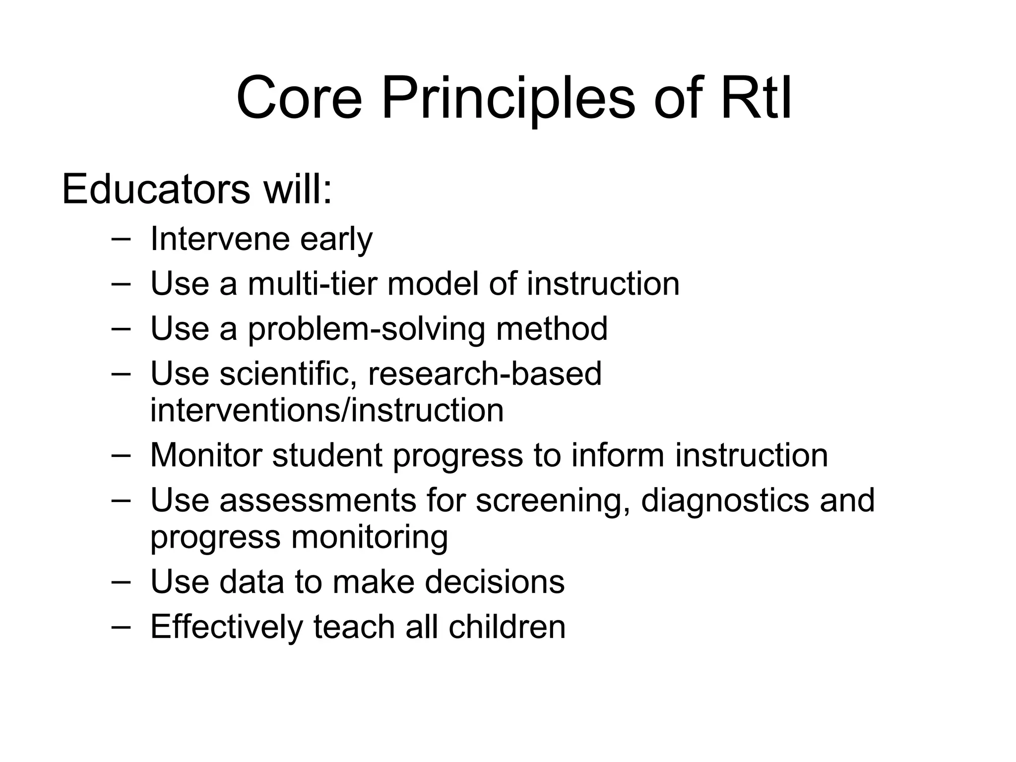 Response To Intervention (RTI) presentation | PPT