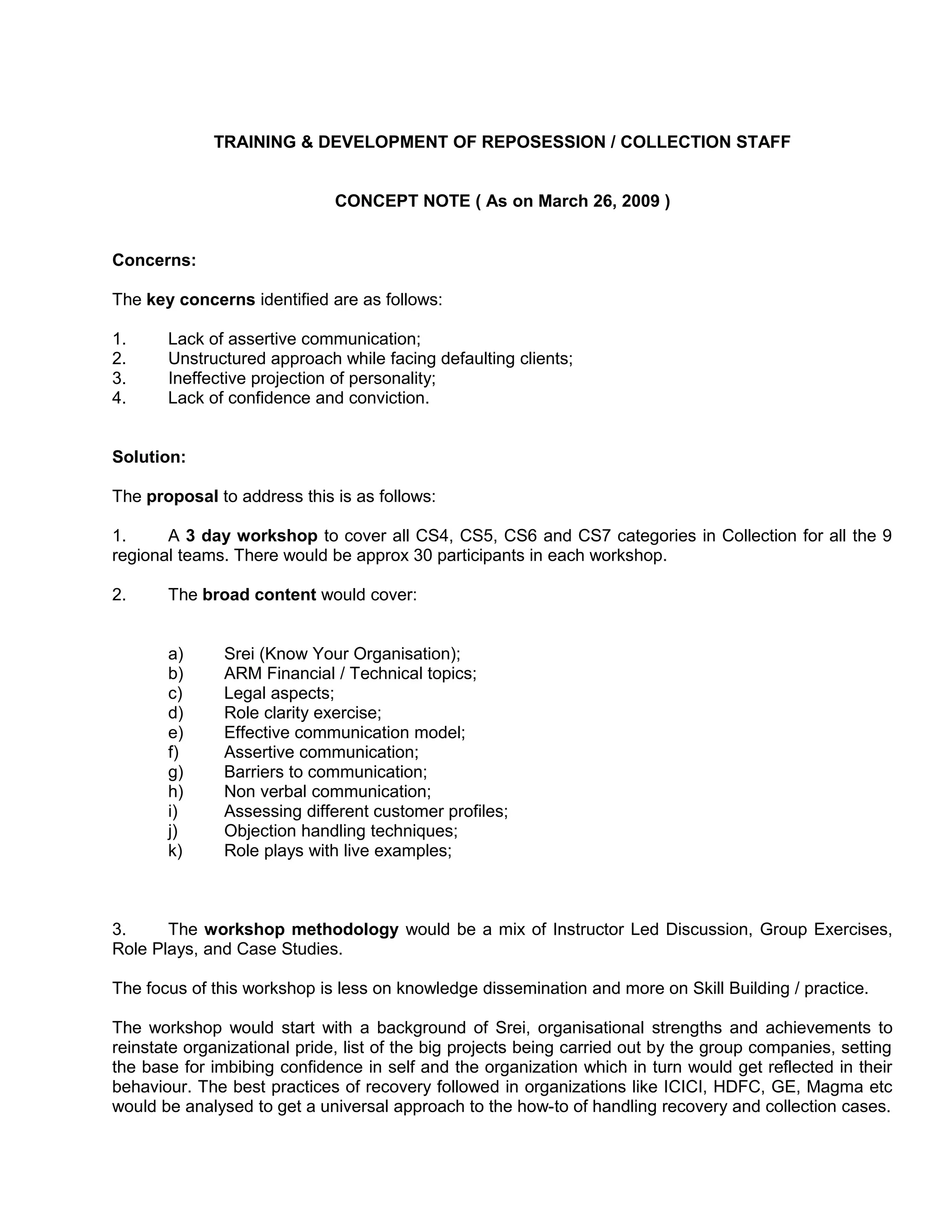 Repo training concept note | DOC