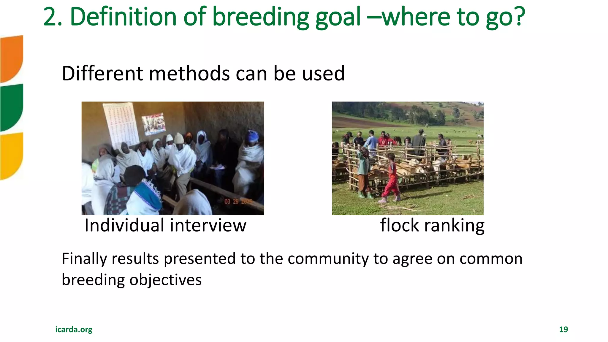 Overview of Community Based Breeding Program and implementation ...