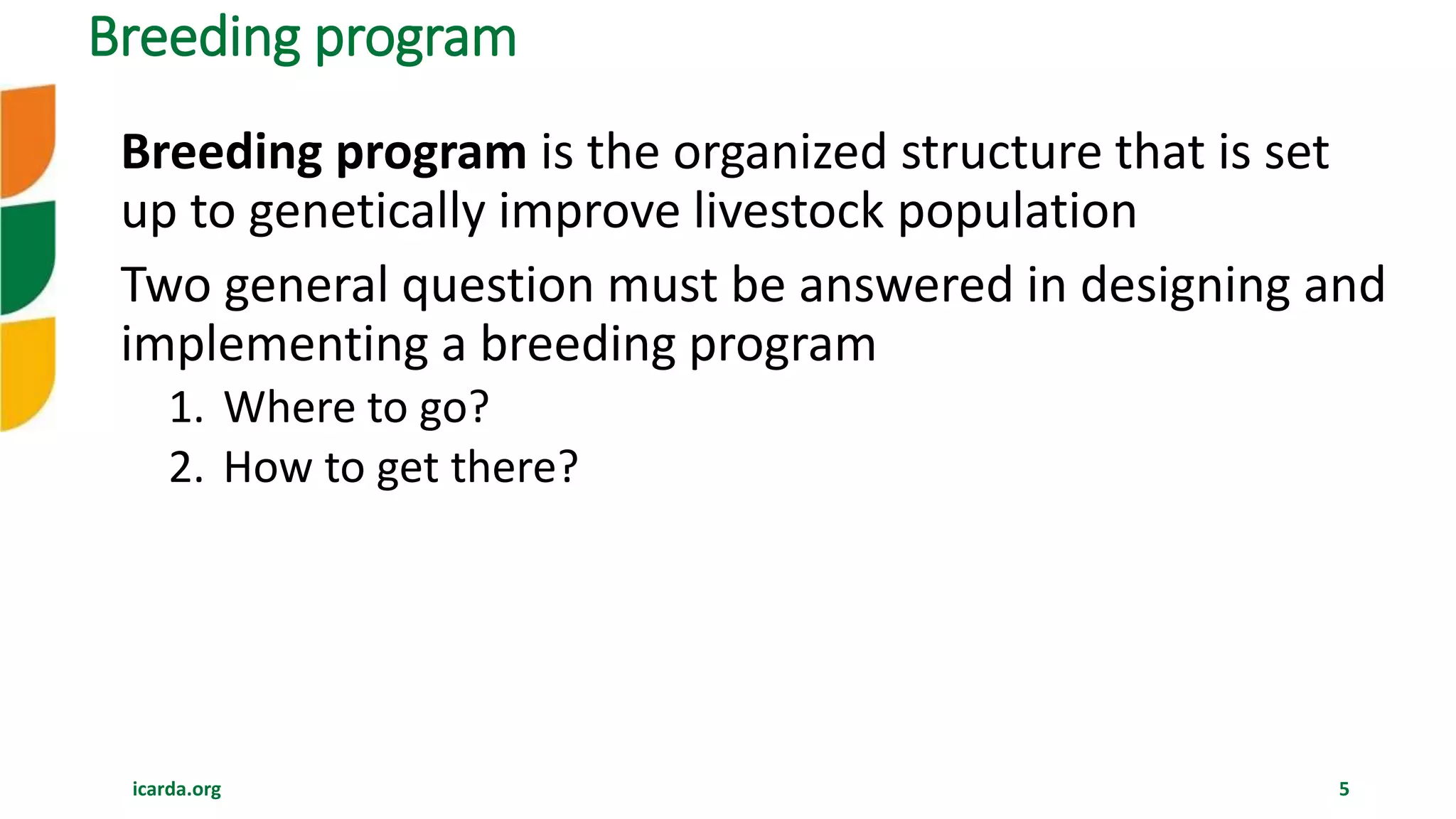 Overview of Community Based Breeding Program and implementation procedure | PPTX