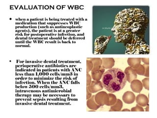 Complete blood count and its importance in dentistry | PPT