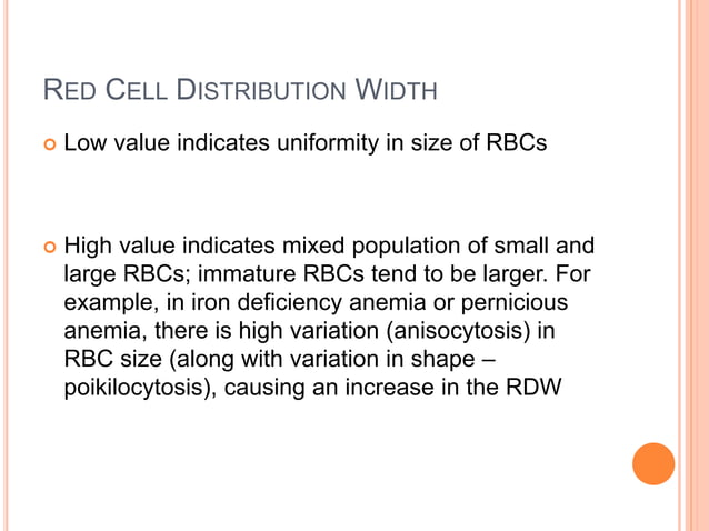 Complete Blood Count, Interpretations | PPTX