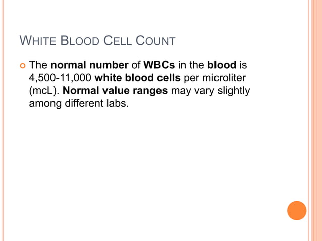 Complete Blood Count, Interpretations | PPTX