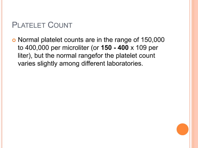 Complete Blood Count, Interpretations | PPTX