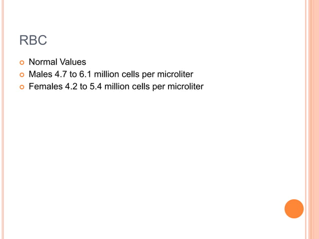 Complete Blood Count, Interpretations | PPTX