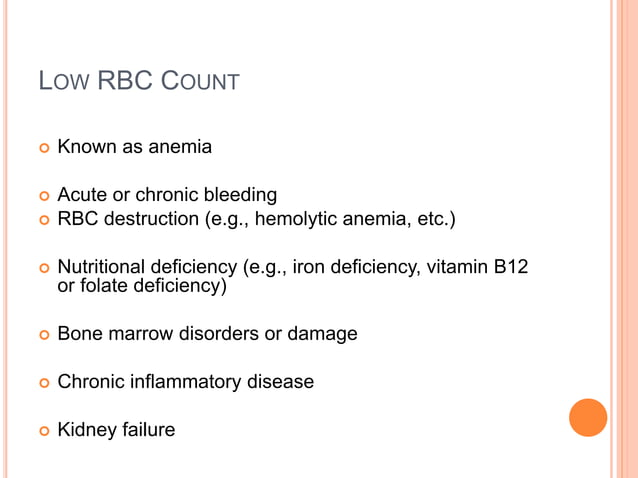 Complete Blood Count, Interpretations | PPTX