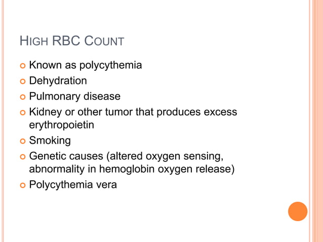 Complete Blood Count, Interpretations | PPTX