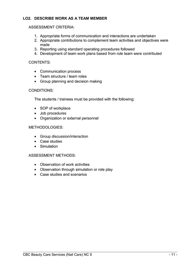 TLE MODULE | DOC | Nail Care | Beauty