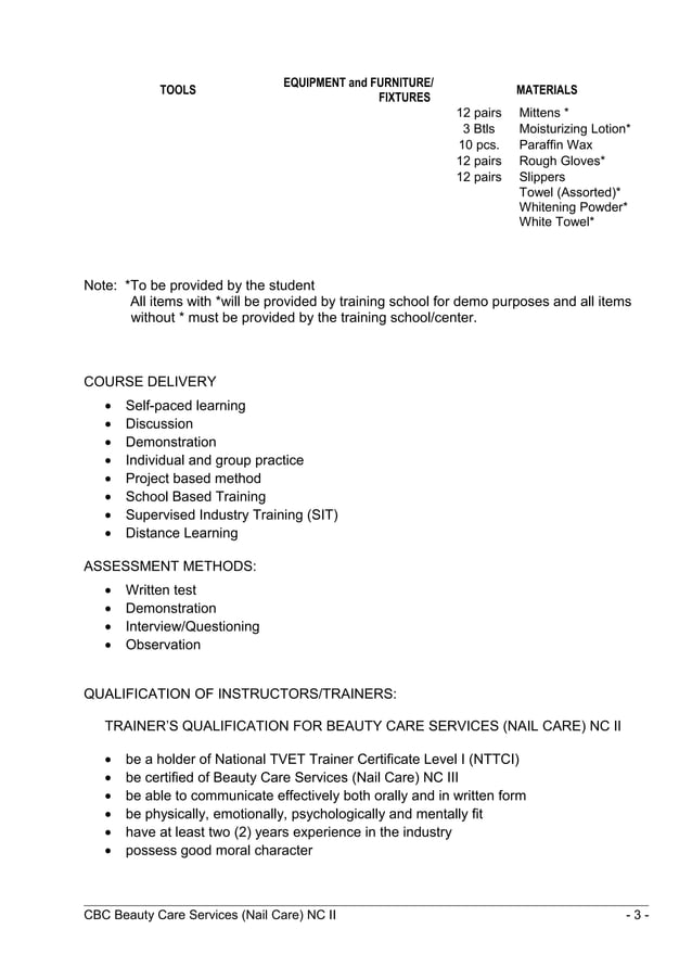 TLE MODULE | DOC | Nail Care | Beauty