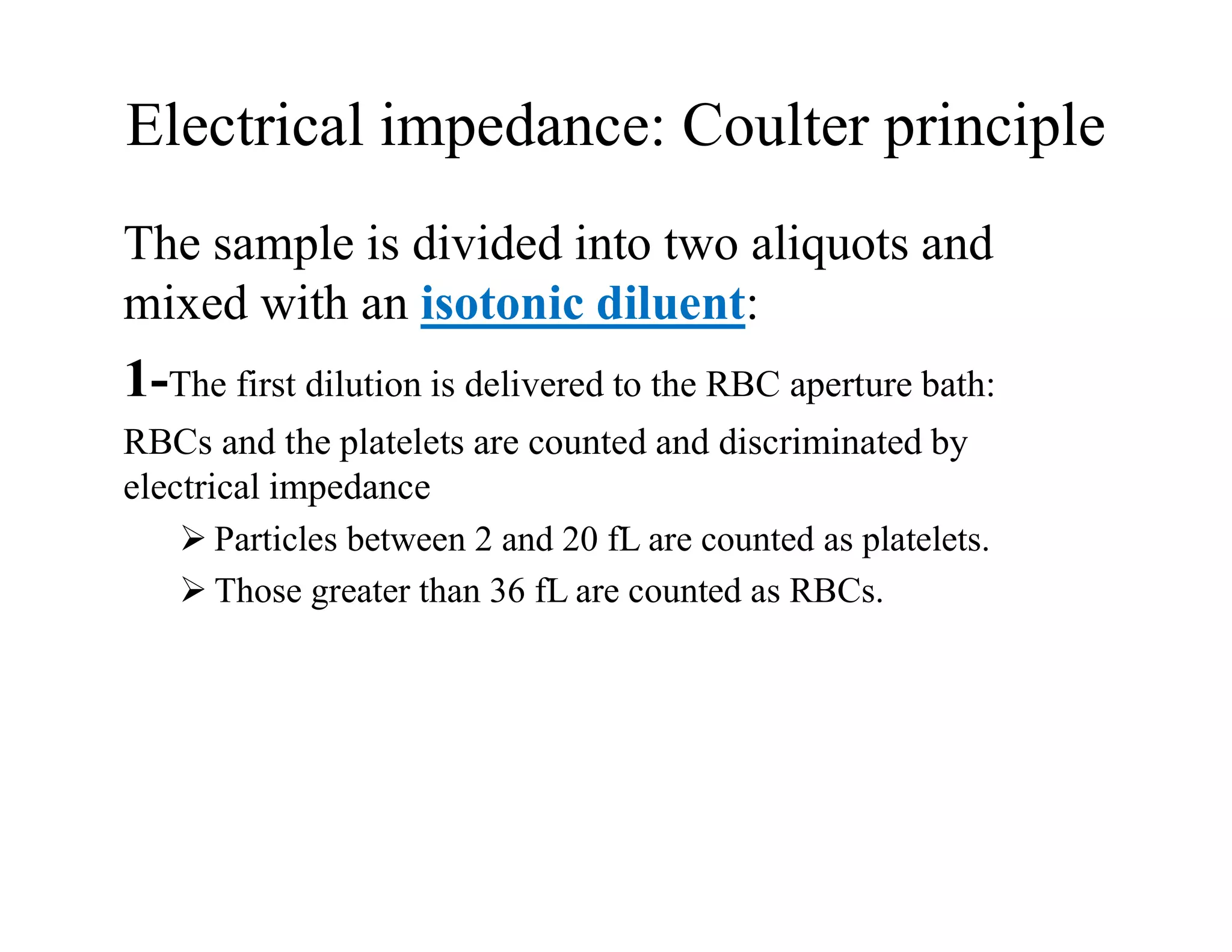 Cbc coulter principle | PDF