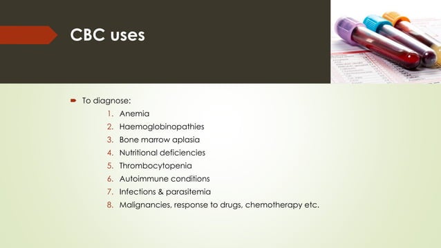 complete blood count analysis and blood disease investigation | PDF ...