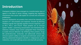 MECHANISM OF CHECKPOINT INHIBITORS IN CANCER THERAPY | PPTX