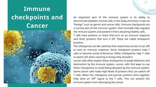 MECHANISM OF CHECKPOINT INHIBITORS IN CANCER THERAPY | PPTX