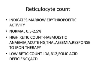 Complete blood count analysis Dr Rahul Jain & Dr Sharda Jain | PPT