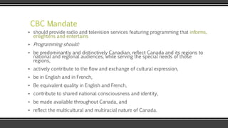 Cbc and children's tv | PPTX