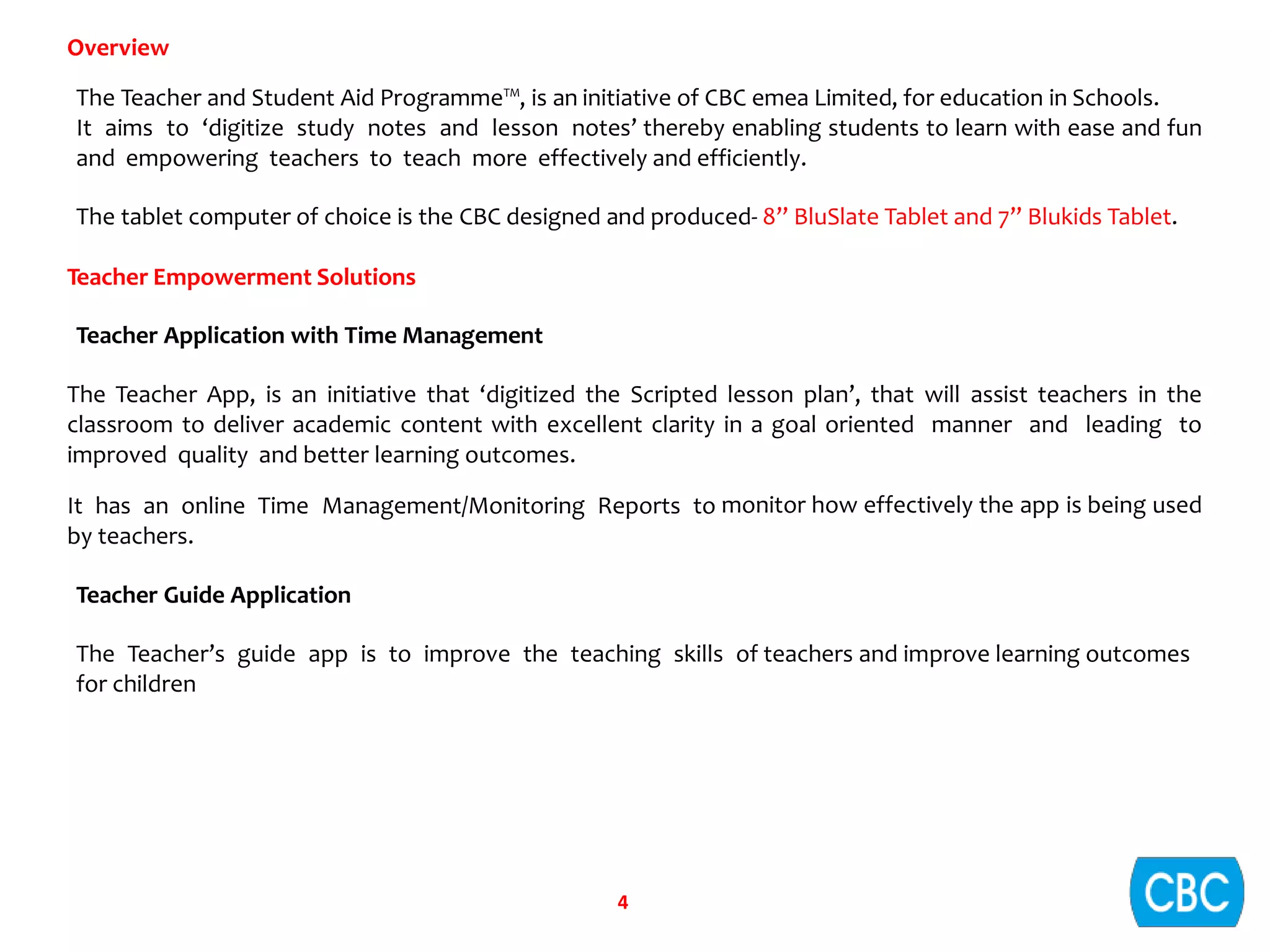 CBC Bluslate Educational Tablet - Teacher and Student Empowerment ...