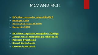 Cbc components | PPTX | Blood Disorders | Diseases and Conditions