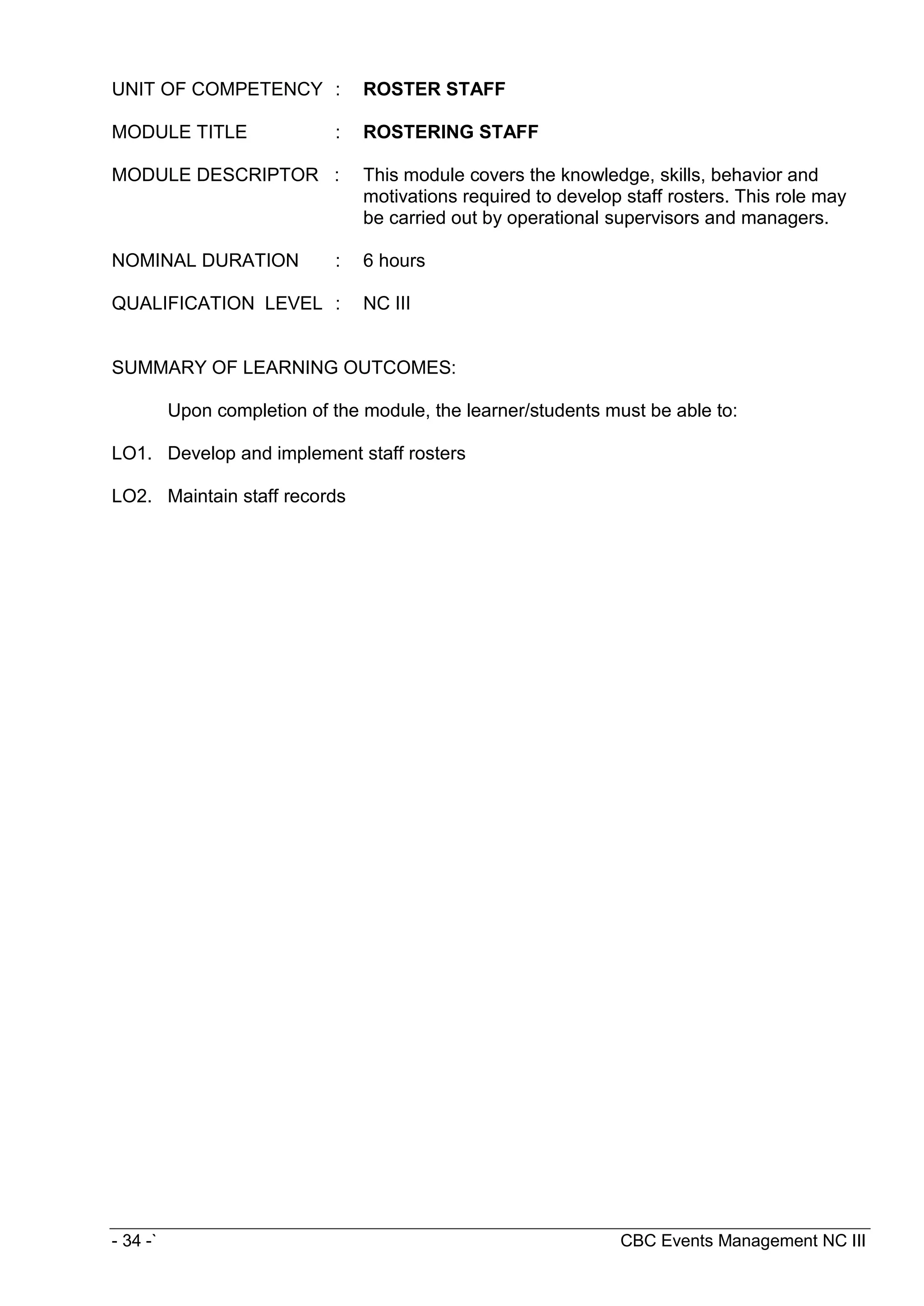 Competency Based Curriculum Events Management NC III.doc