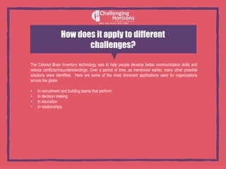 Colour Brain Communication Inventory - CBCI Tool | PPTX