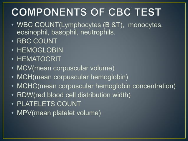 Cbc & its clinical significance | PPT