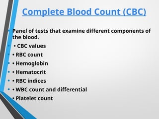 cbc presentation.pptx blood lab analysis | PPTX