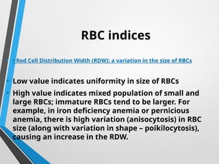 cbc presentation.pptx blood lab analysis | PPT