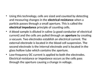 CBC, Principle of Cell Counter, Interpretation of Histogram ...