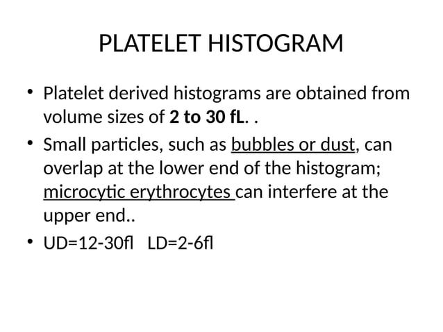 CBC, Principle of Cell Counter, Interpretation of Histogram ...