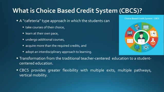 Choice Based Credit System (CBCS) Followed in India | PPTX