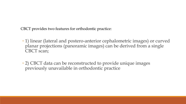 CBCT IN ORTHODONTICS | PPTX | 3-D Graphics | Computer Software and ...