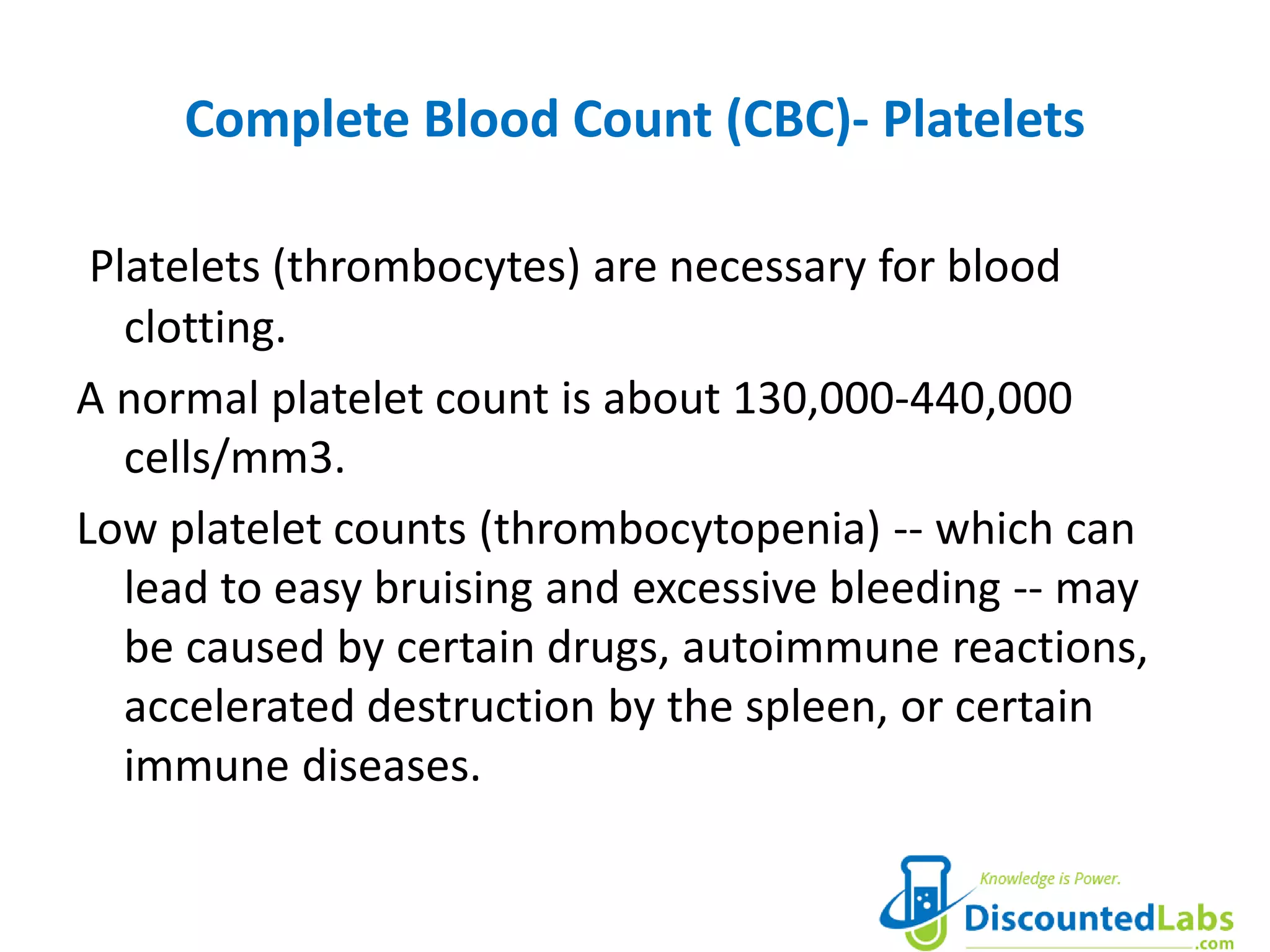 Complete Blood Count Panel Meaning | PDF | Blood Disorders | Diseases ...
