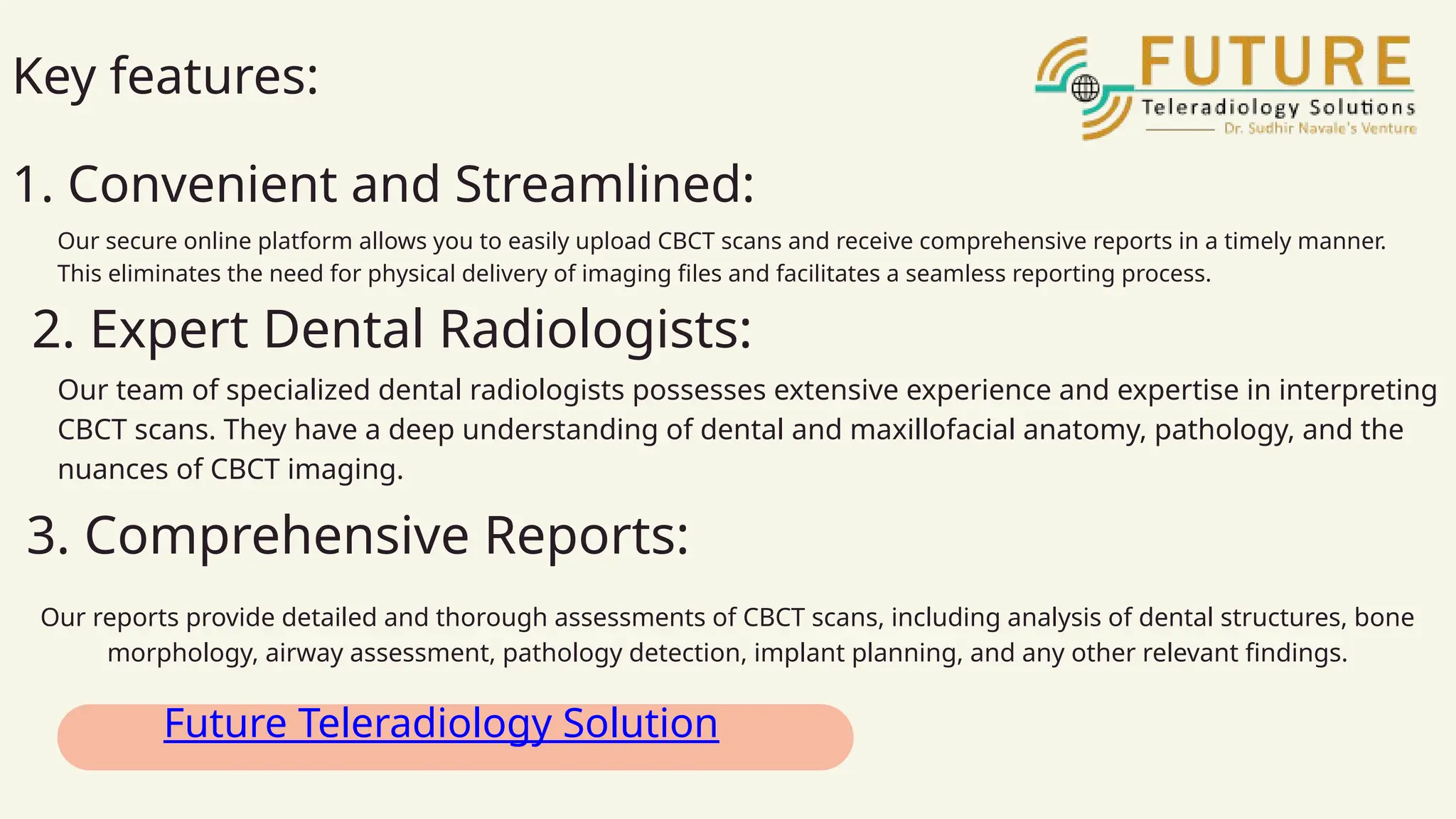 CBCT Online Reporting | Fast, Accurate Results & Templates | PPTX