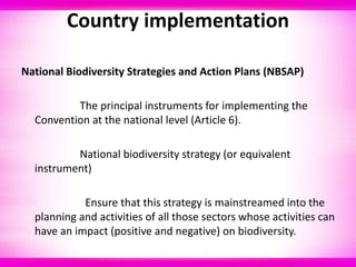 CONVENTION ON BIOLOGICAL DIVERSITY | PPT