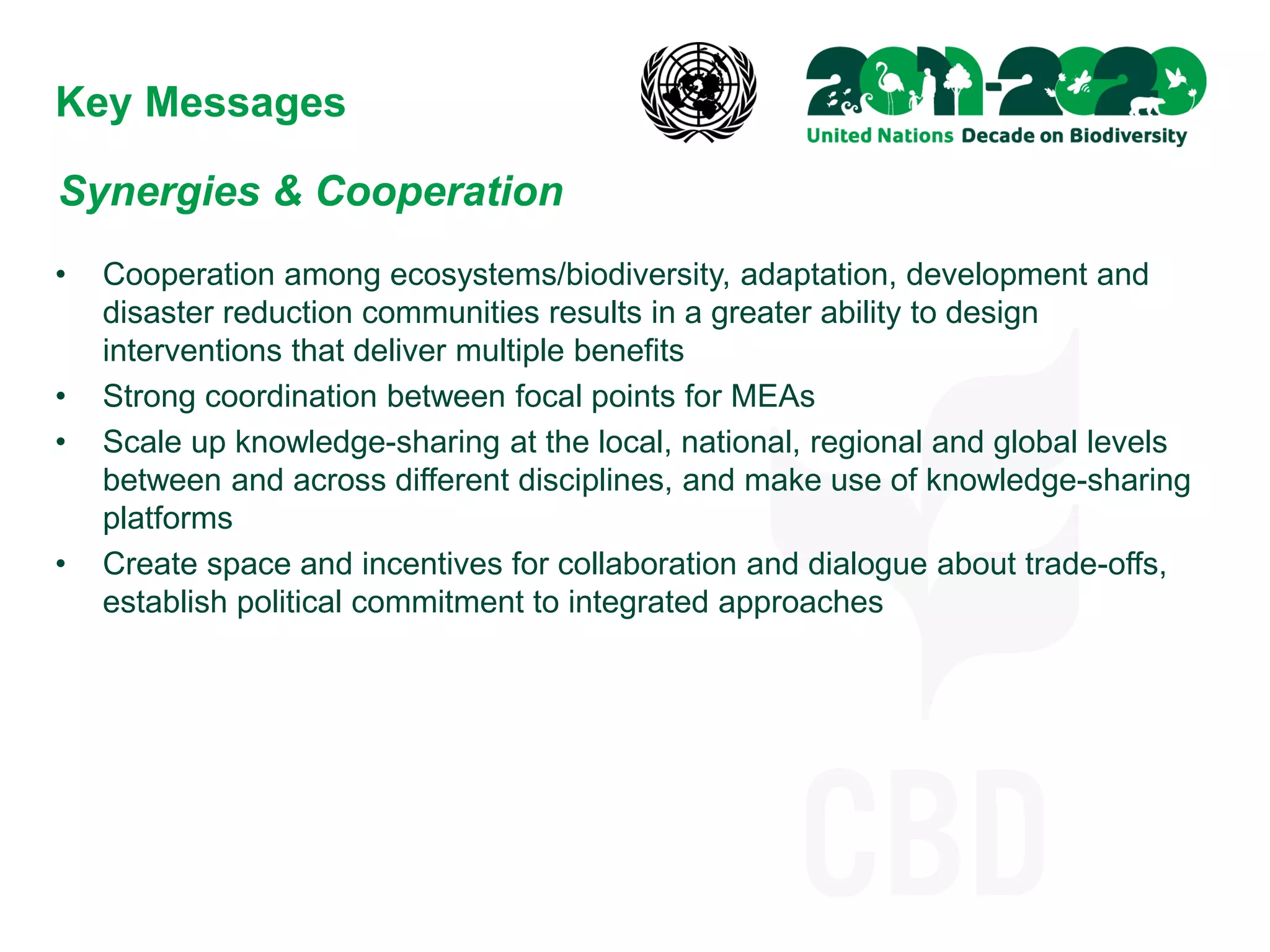 Experiences with Ecosystem-based Approaches to Climate Change Adaptation and DIsaster Risk ...