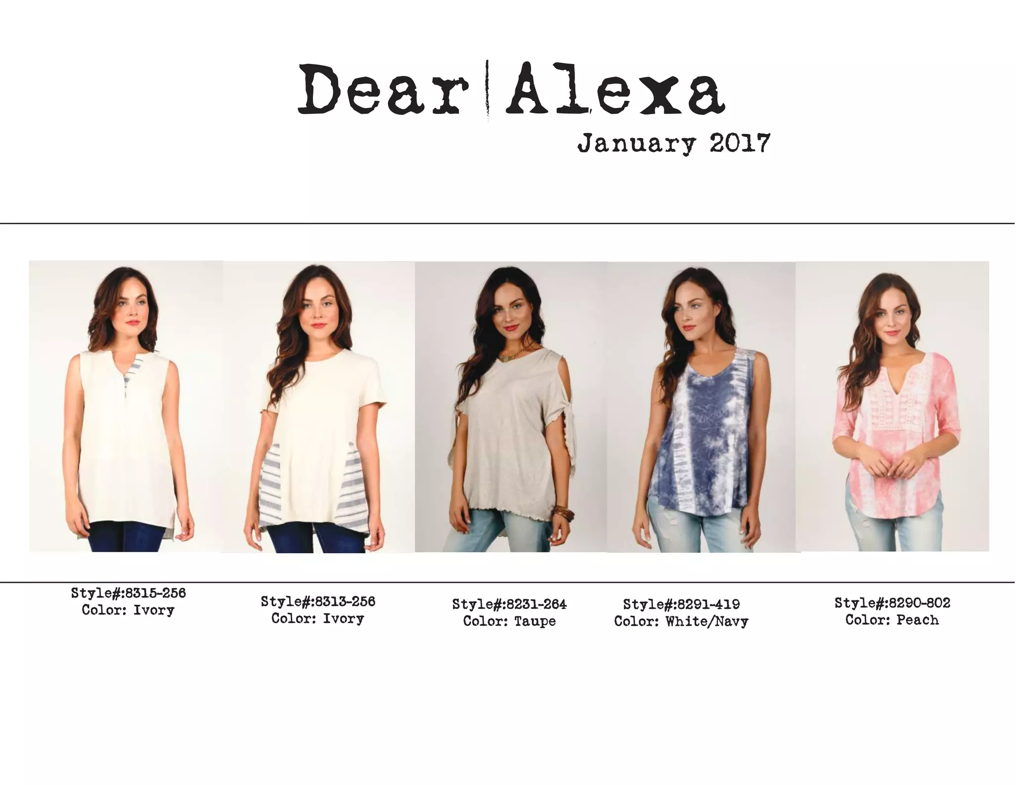 Dear Alexa line sheet jan.compressed | PDF