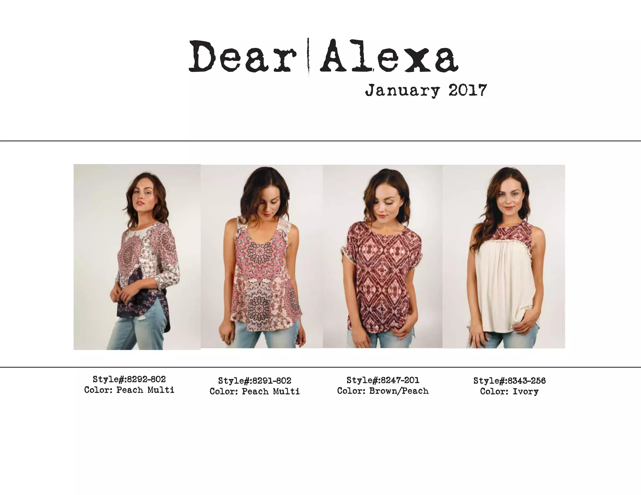 Dear Alexa line sheet jan.compressed | PDF