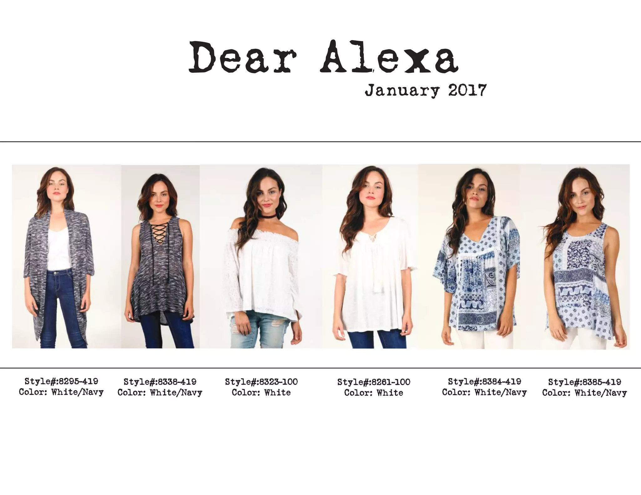Dear Alexa line sheet jan.compressed | PDF