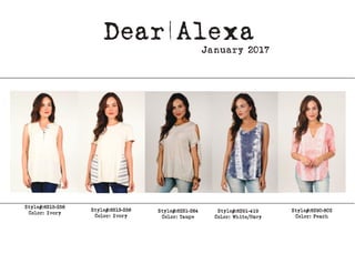 Dear Alexa line sheet jan.compressed | PDF